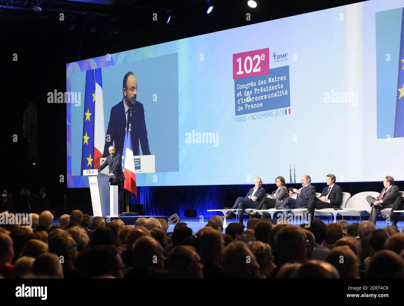 Le Premier ministre français Edouard Philippe lors du 102e Congrès de l ...