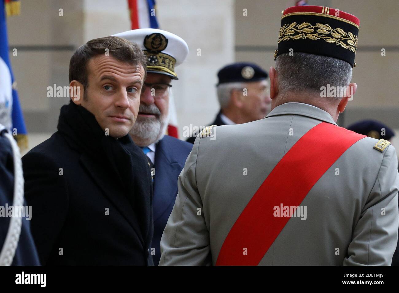 Le Président de la République Emmanuel Macron, avec Benoit Puga, Grand ...