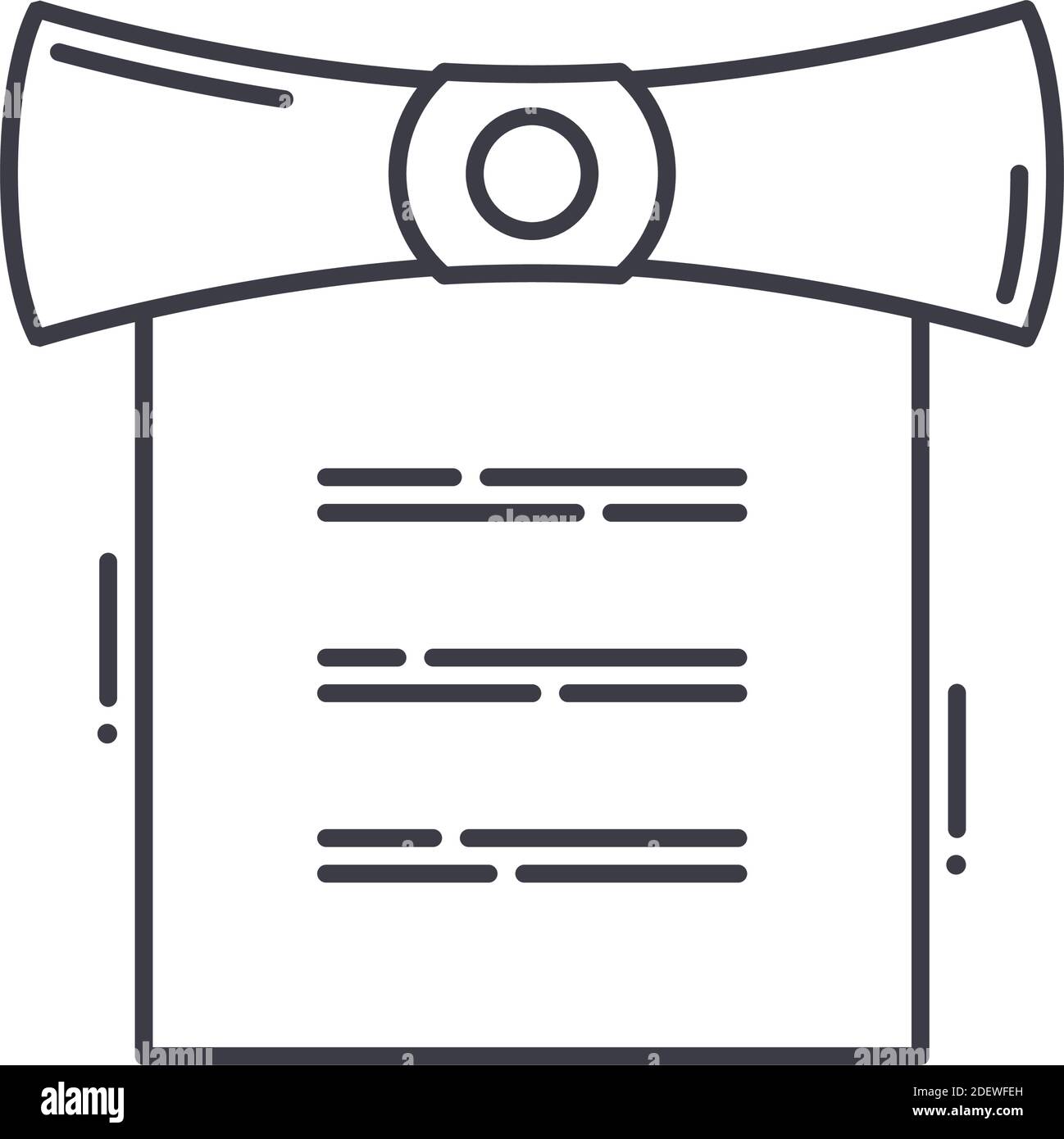 Icône d'autorisation, illustration isolée linéaire, vecteur de ligne ...