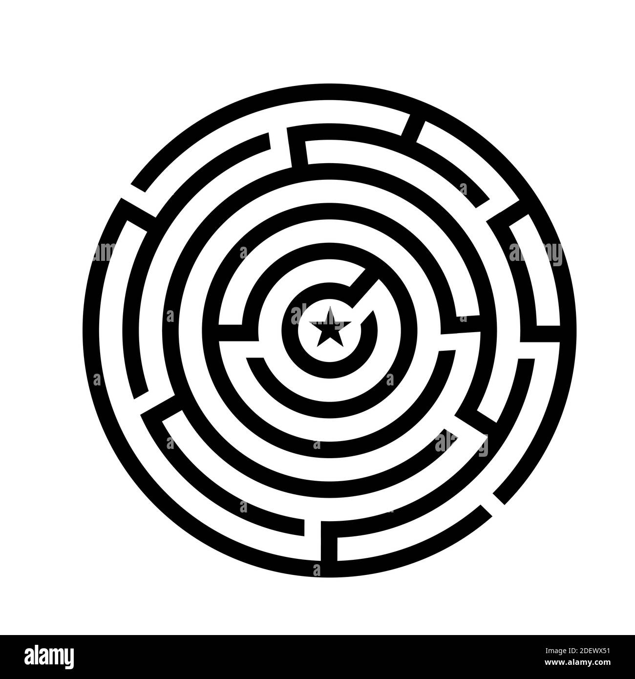 Jeu de labyrinthe rond pour enfants. L'éducation logique avec le jeu de ...