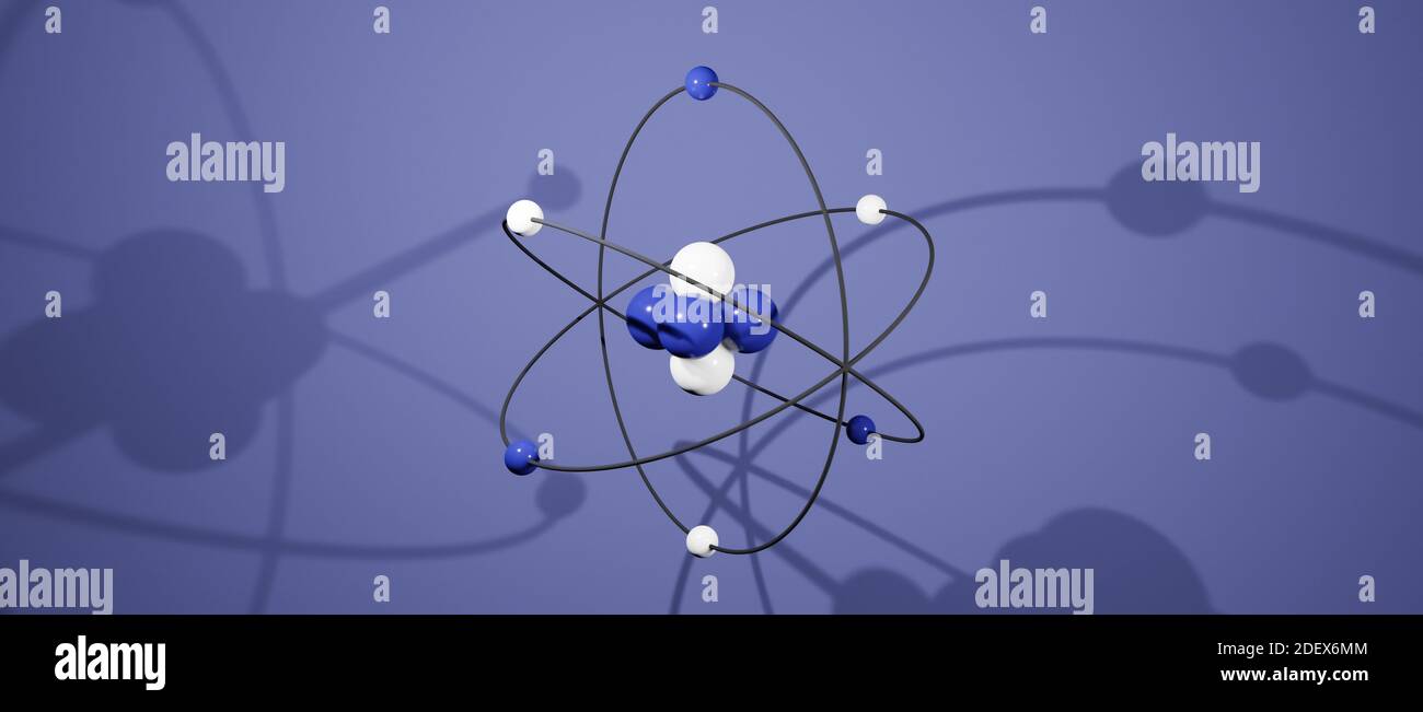Atome atomique physique chimie nucléaire neutrons neutrons Banque de ...