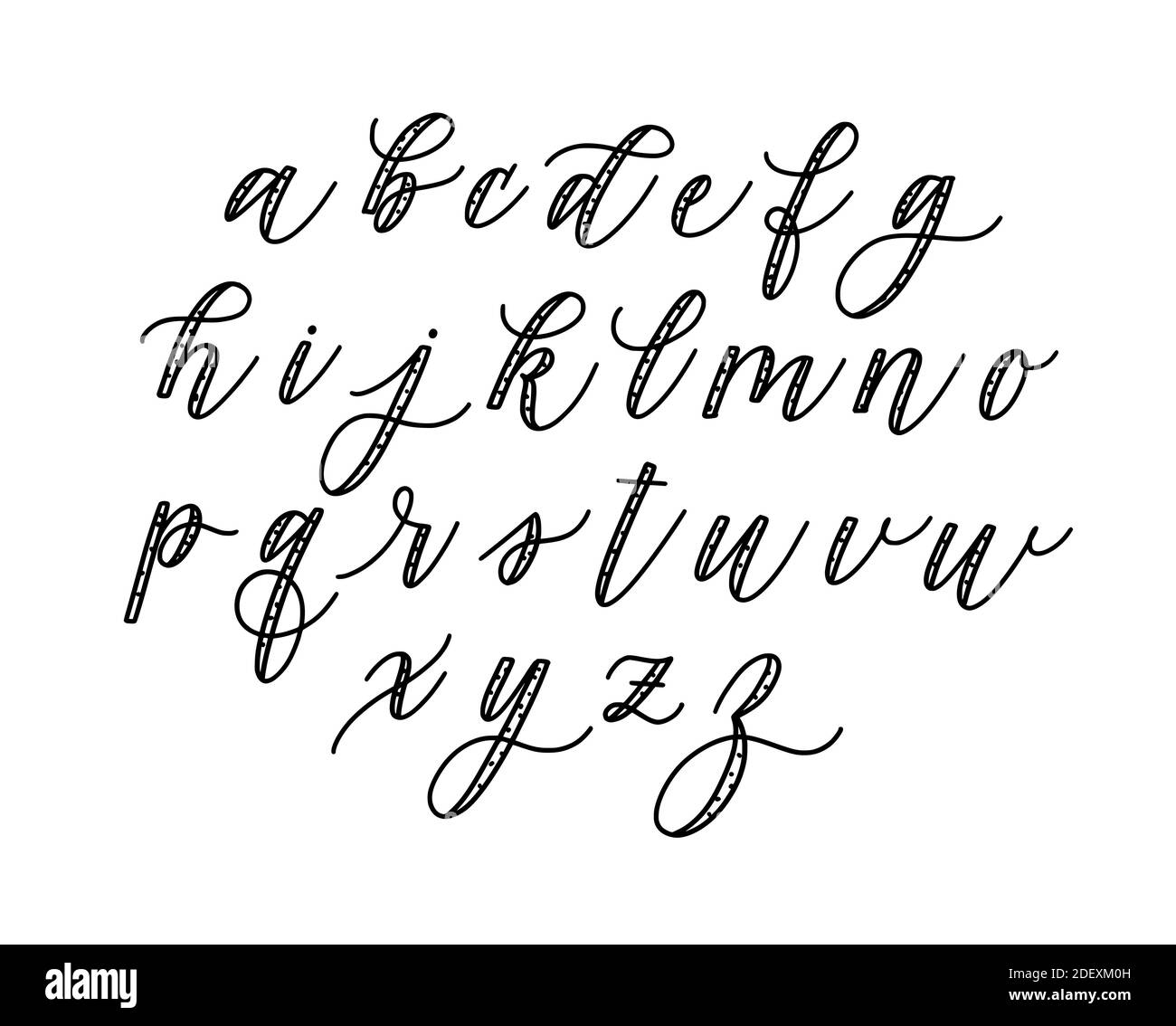 Alphabet de calligraphie Banque de photographies et d’images à haute ...