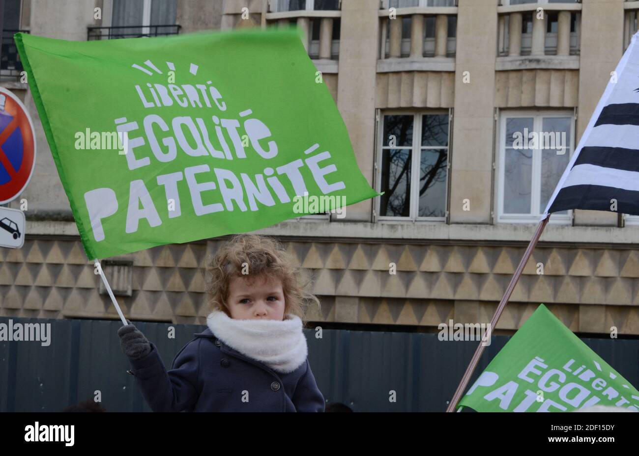 Les manifestants défilent à Paris pour le Manif pour tous ...