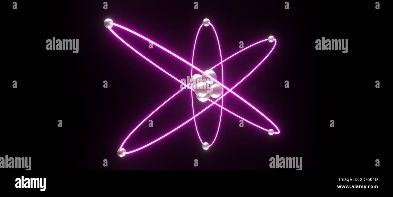 Atome atomique physique chimie nucléaire neutrons neutrons Banque de ...