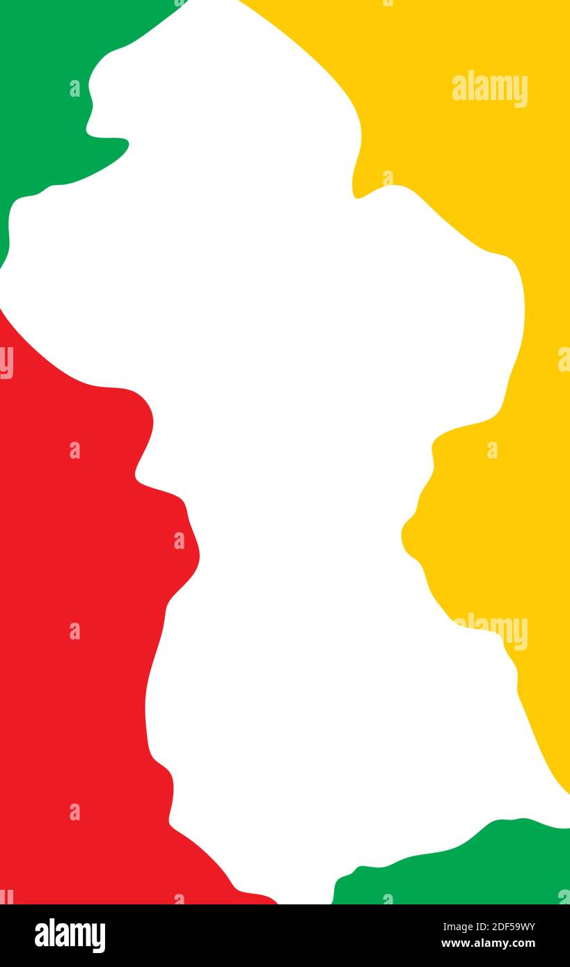 symbole vectoriel de l'icône du logo de la carte du guyana Image ...