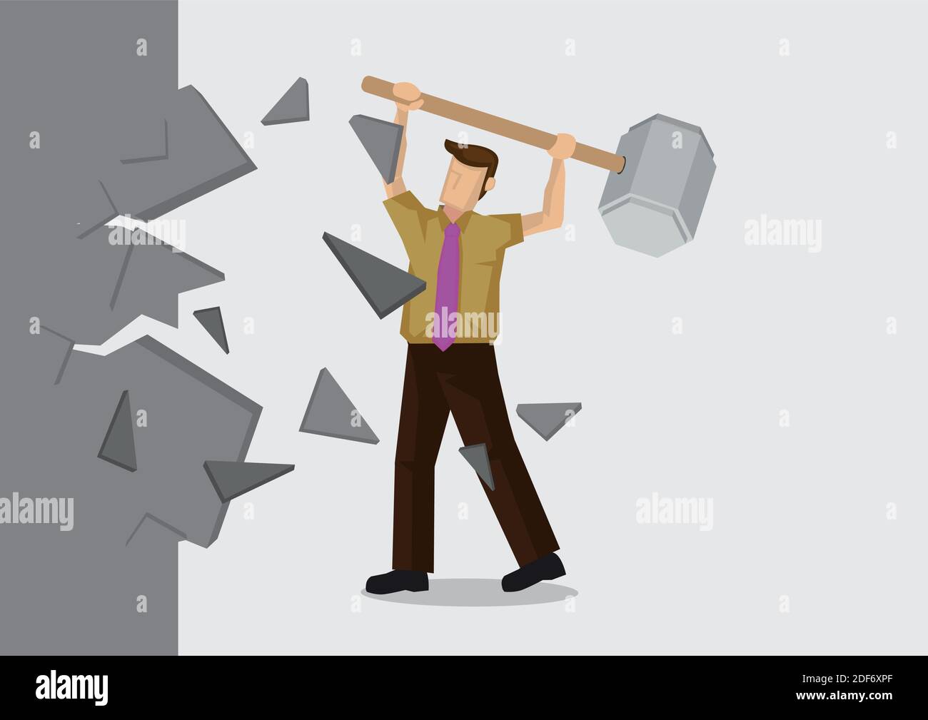 Briser le mur Banque d'images vectorielles - Alamy