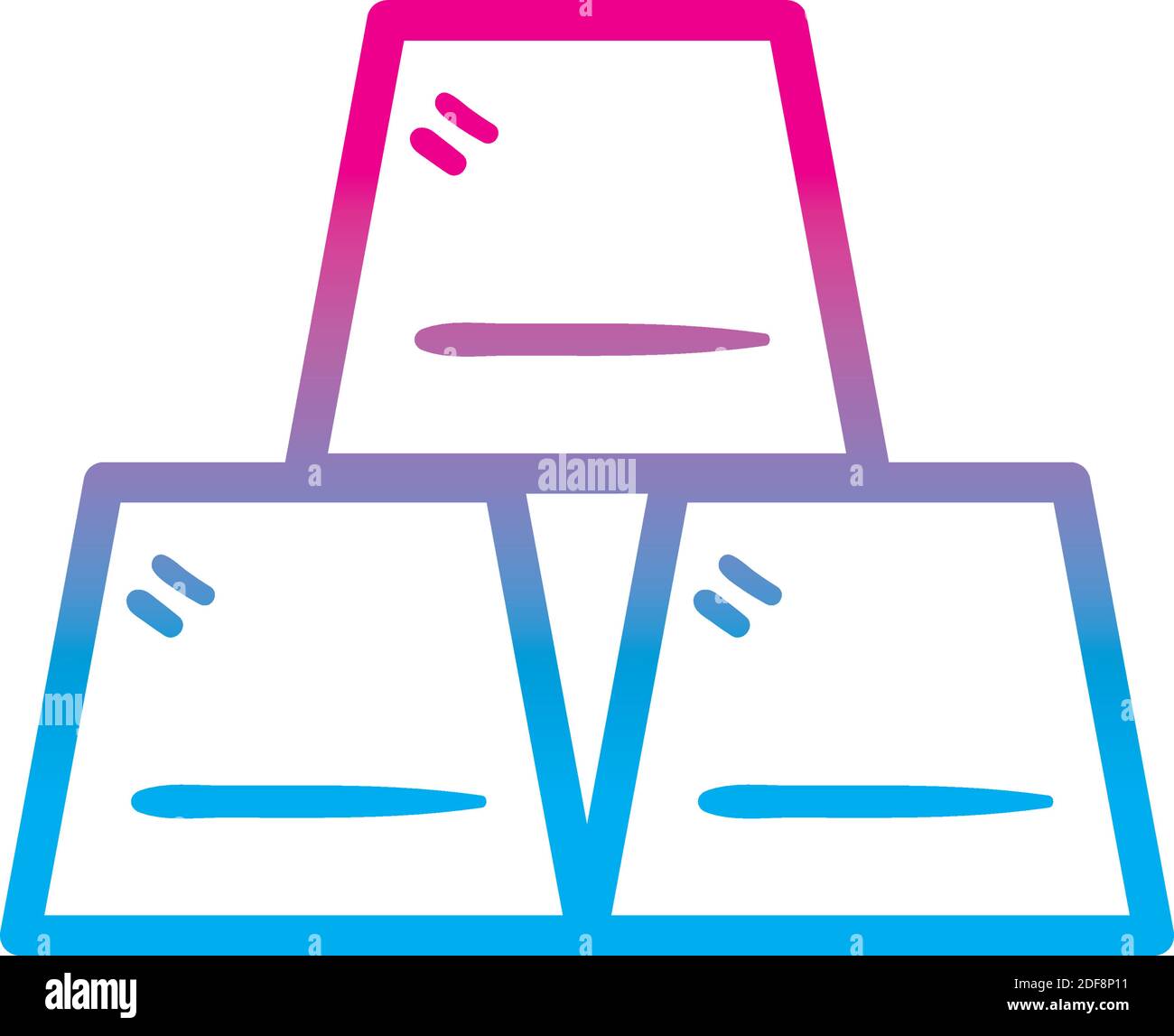 Les barres dorées sont une icône de style dégradé de Block Finance ...