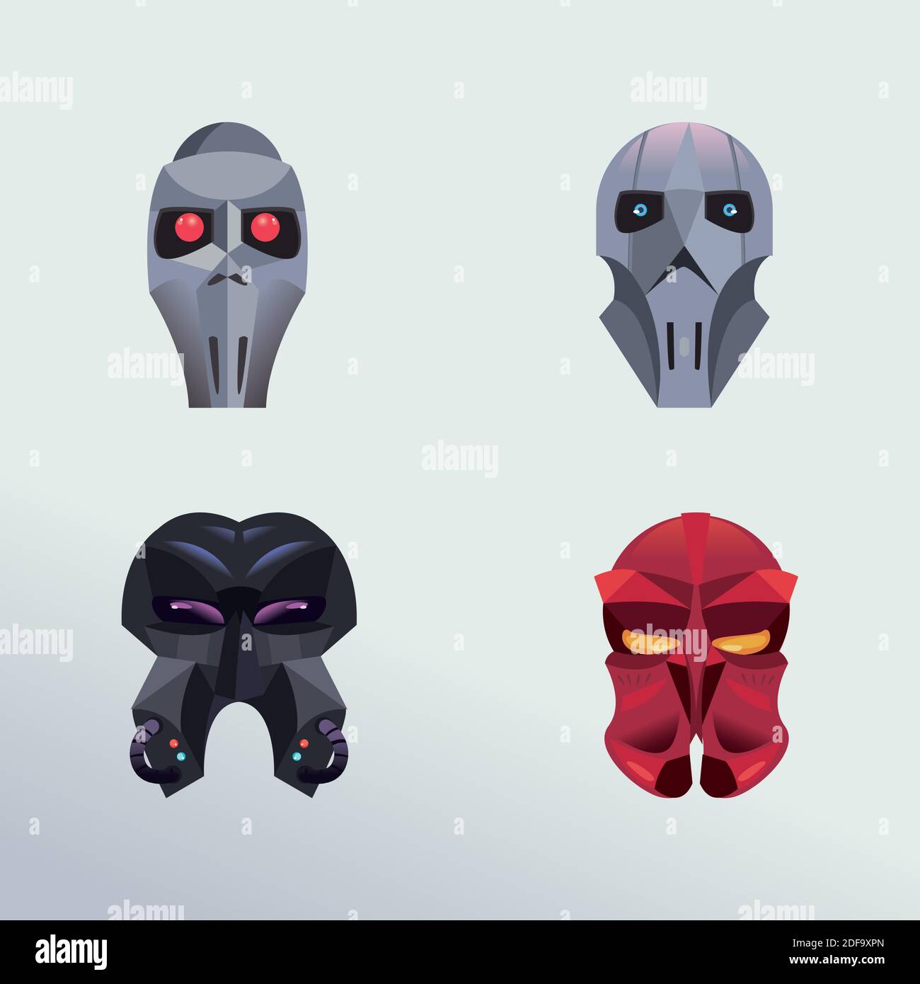 Les robots dessinent les têtes de la technologie robotique futuriste ...