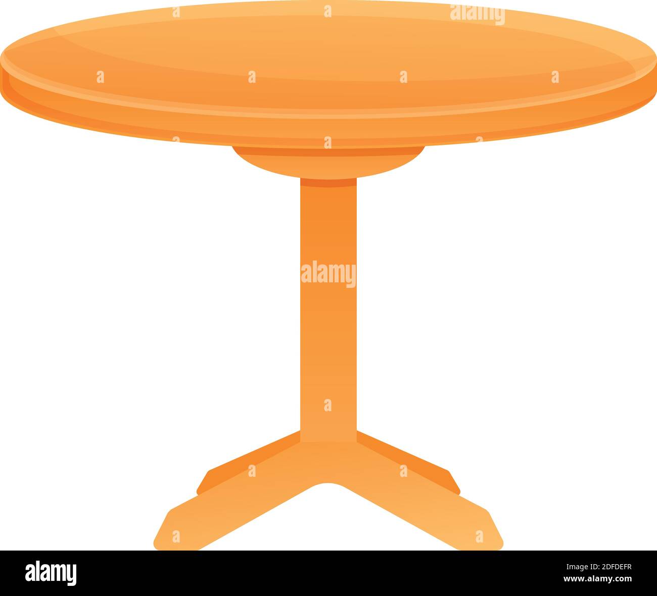 Icône de table ronde en bois. Dessin animé de l'icône vectorielle de ...