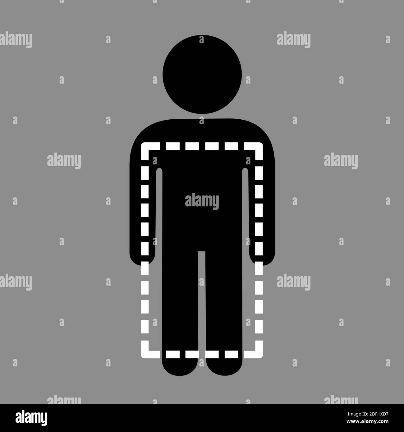 Forme du corps et physique du corps humain masculin. Silhouette ...