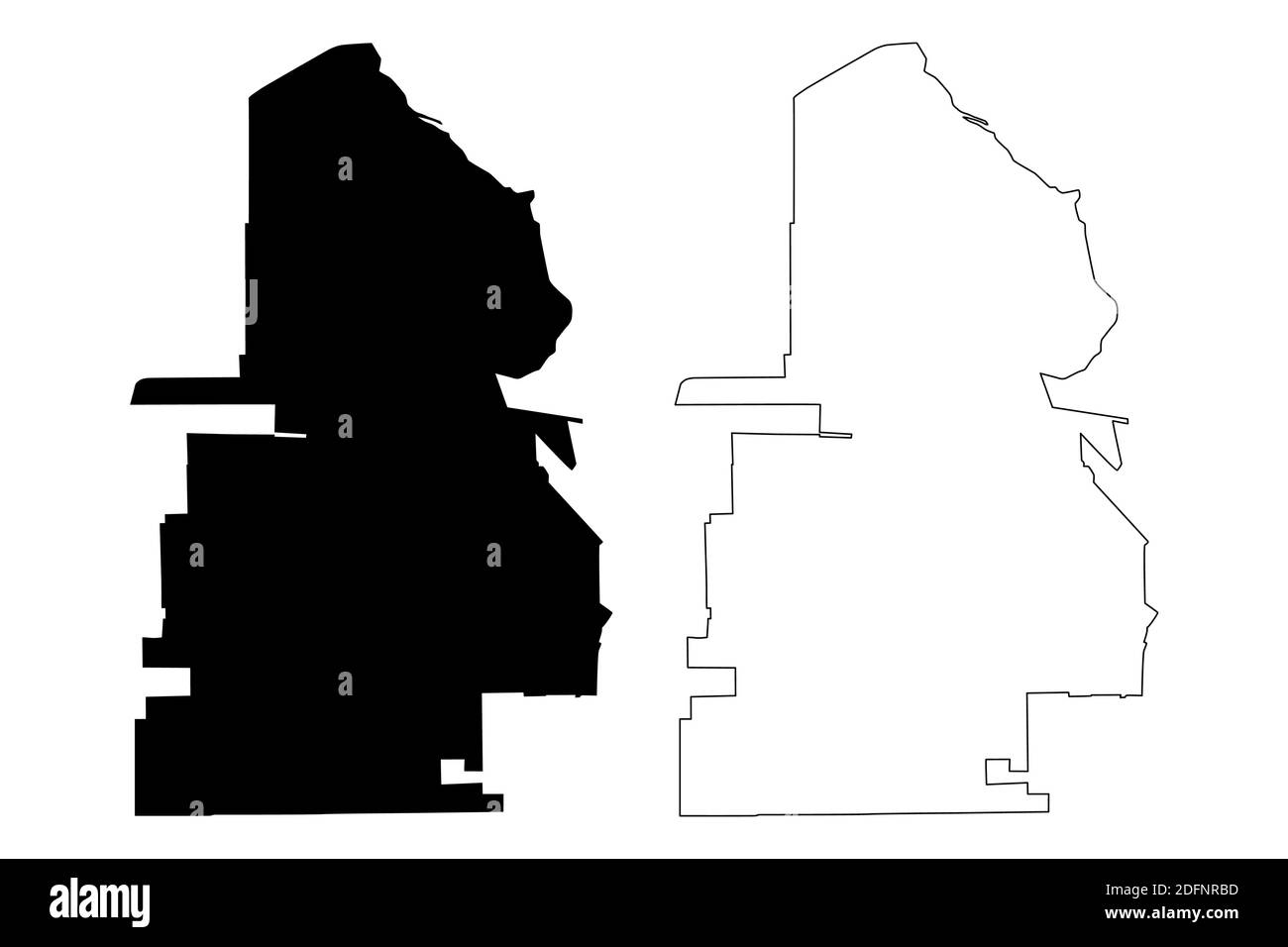 Santa clara county map Banque d'images vectorielles - Alamy