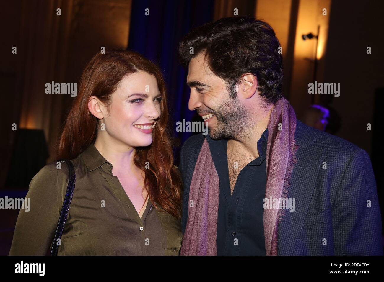 Elodie Frege et son compagnon Gian Marco Tavani lors de la soirée de ...