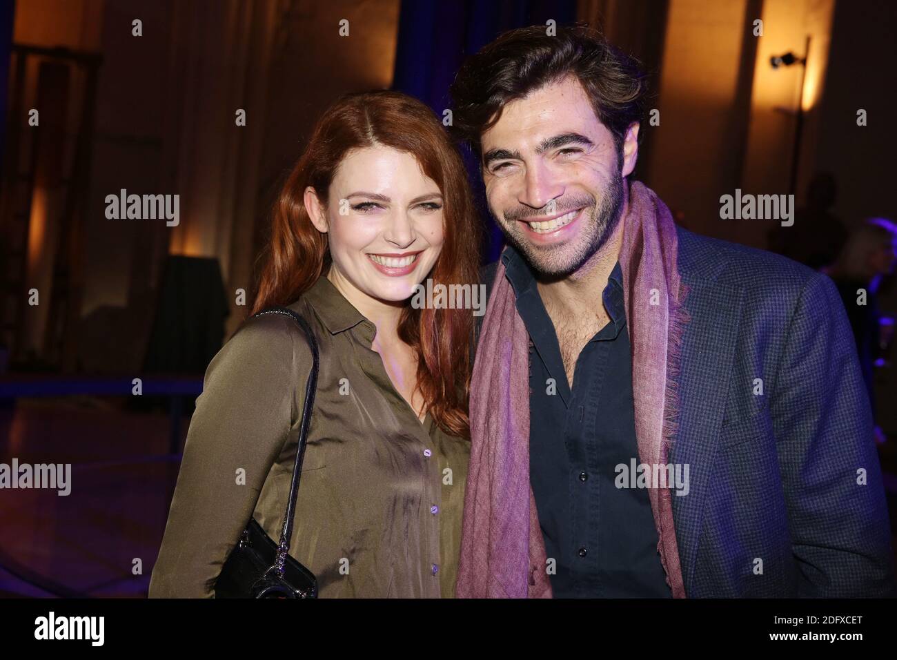 Elodie Frege et son compagnon Gian Marco Tavani lors de la soirée de ...
