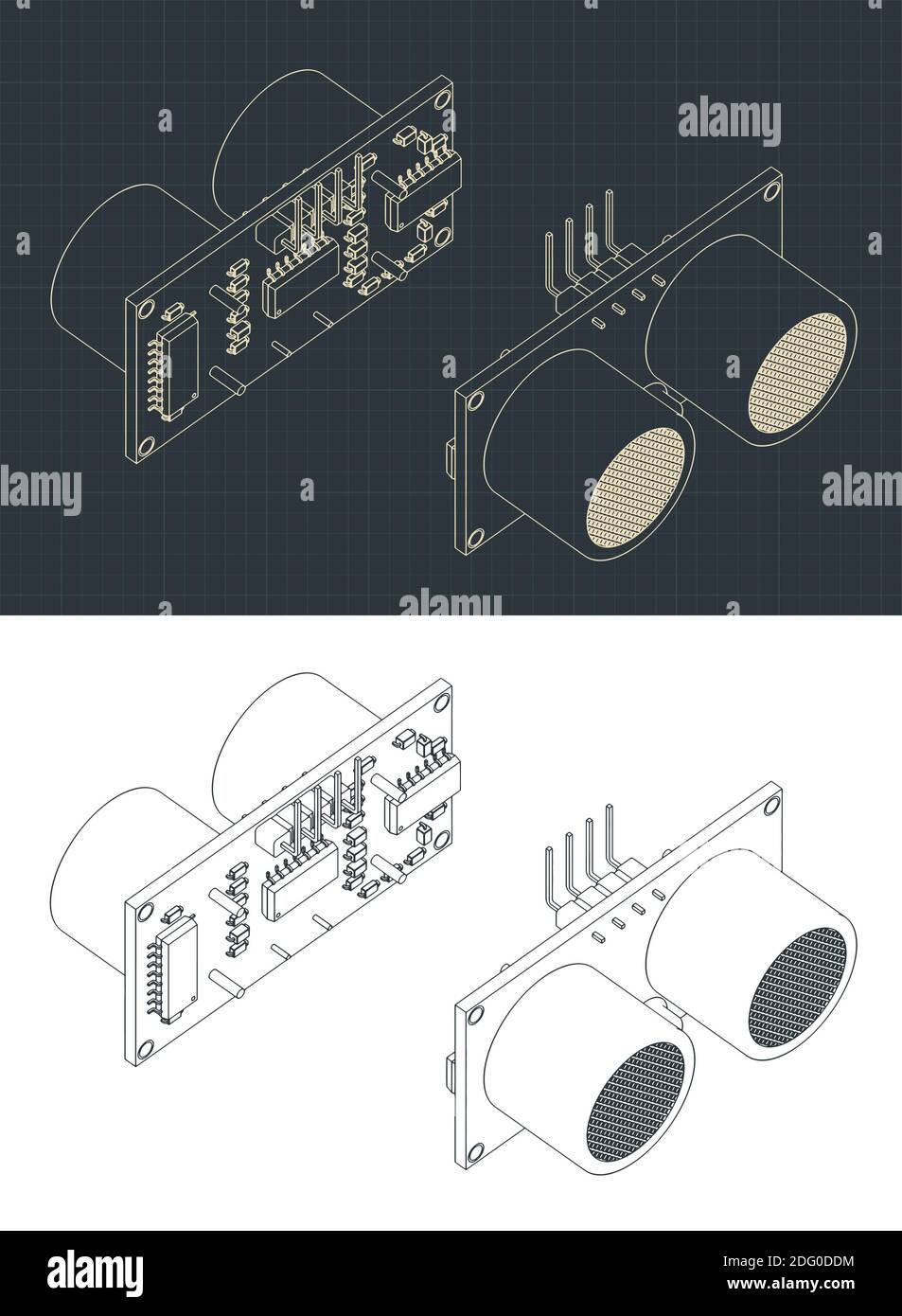 Arduino capteur ultrason Banque d'images vectorielles - Alamy