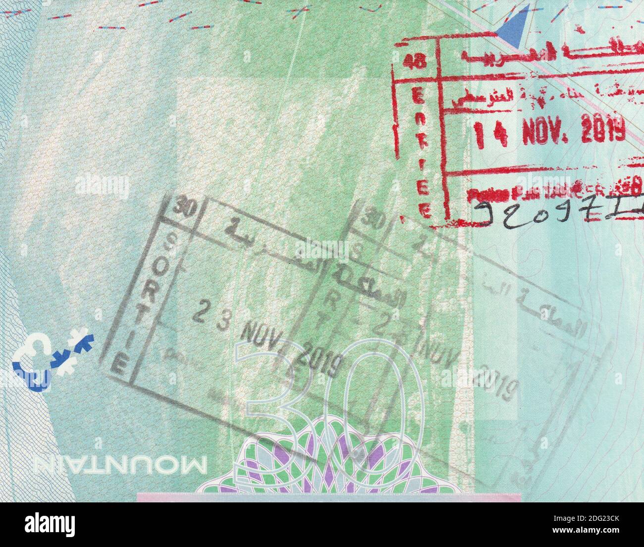 Tampon de passeport maroc Banque de photographies et d’images à haute ...