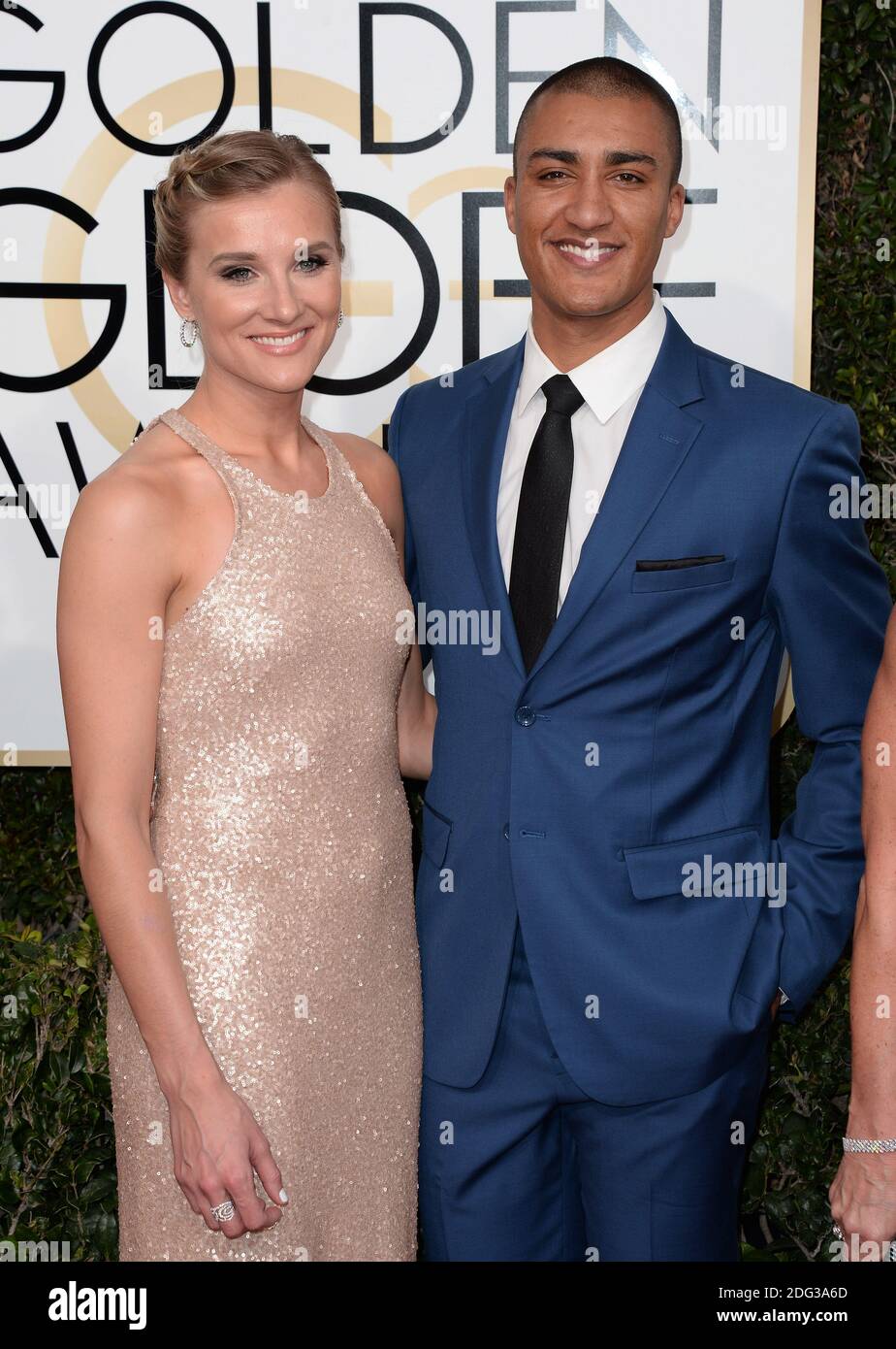 Ashton Eaton et Brianne Theisen-Eaton assistent aux 74e Golden Globe ...