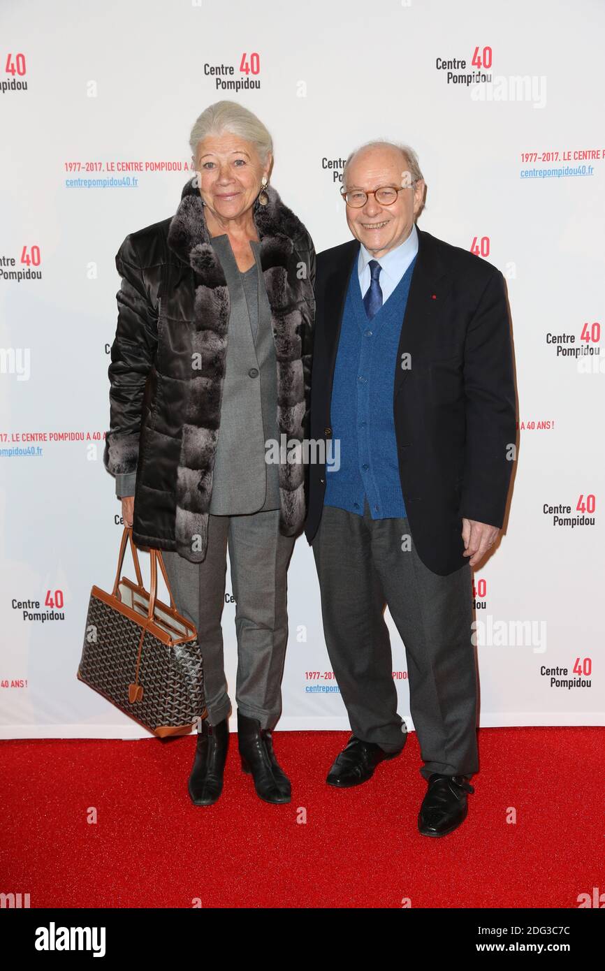 Alain Pompidou et Nicole Pompidou lors de la soirée des 40 ans du ...