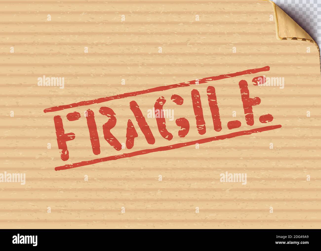 Grafez l'affiche fragile sur la boîte en carton pour la logistique ou ...