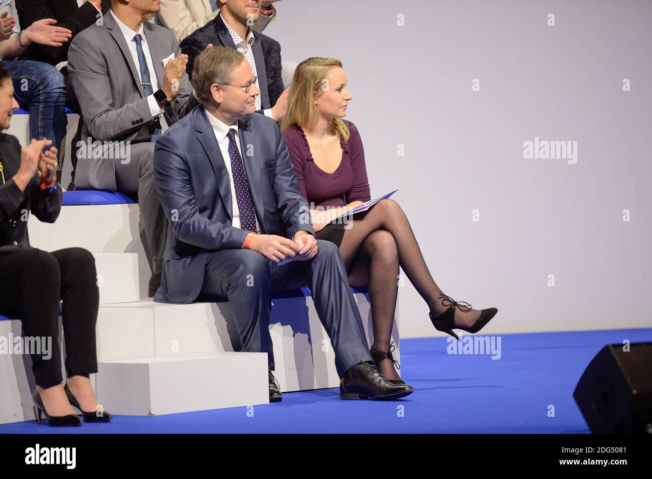 La députée Marion Marechal le Pen prononce son discours lors de la ...