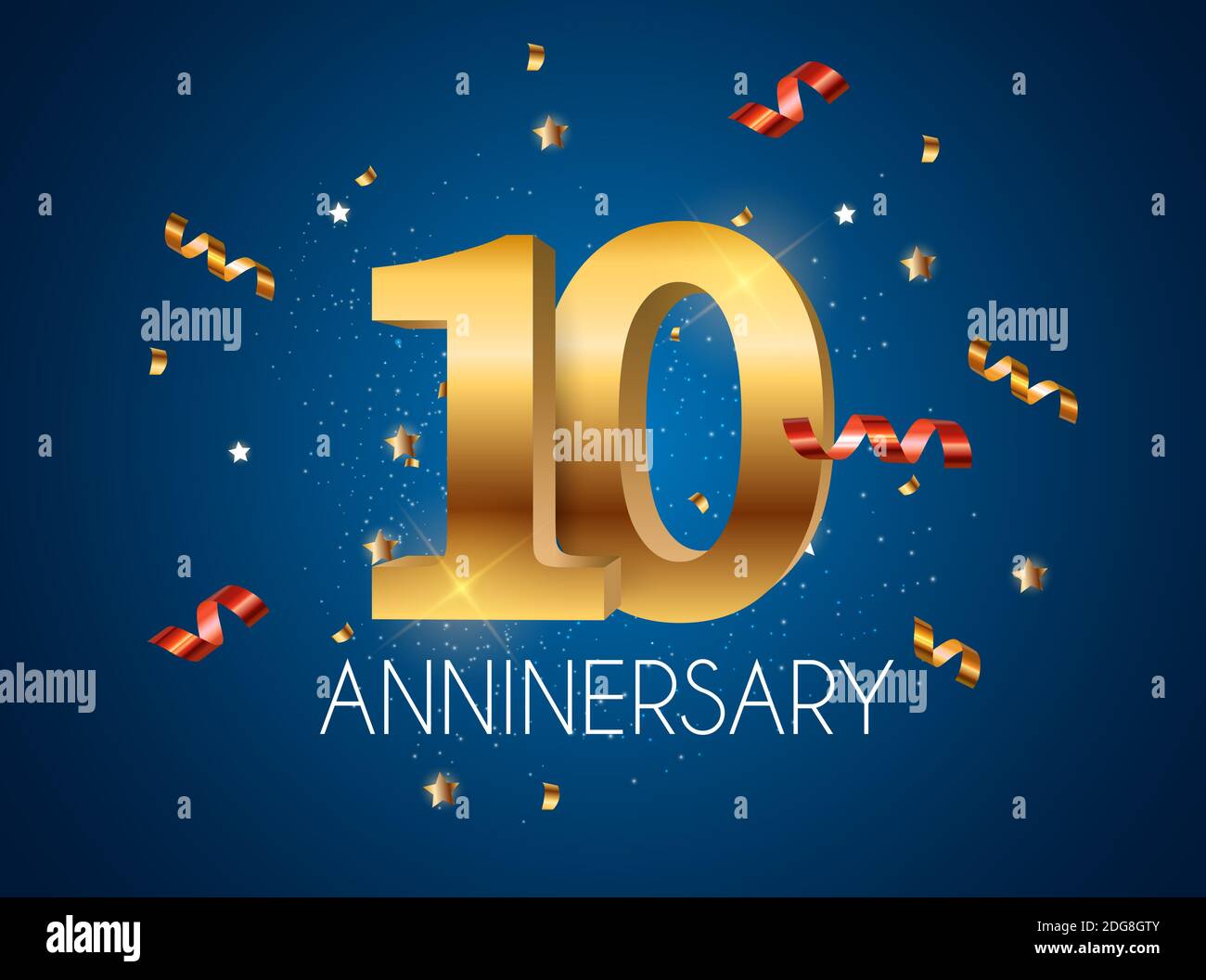 Logo anniversaire 10 ans Banque de photographies et d’images à haute ...