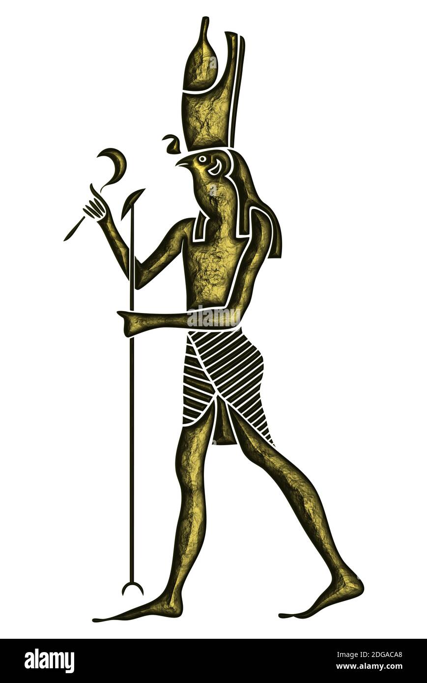 Dieu de l'Égypte antique- Horus - Heru - le faucon-dirigé dieu - est l ...