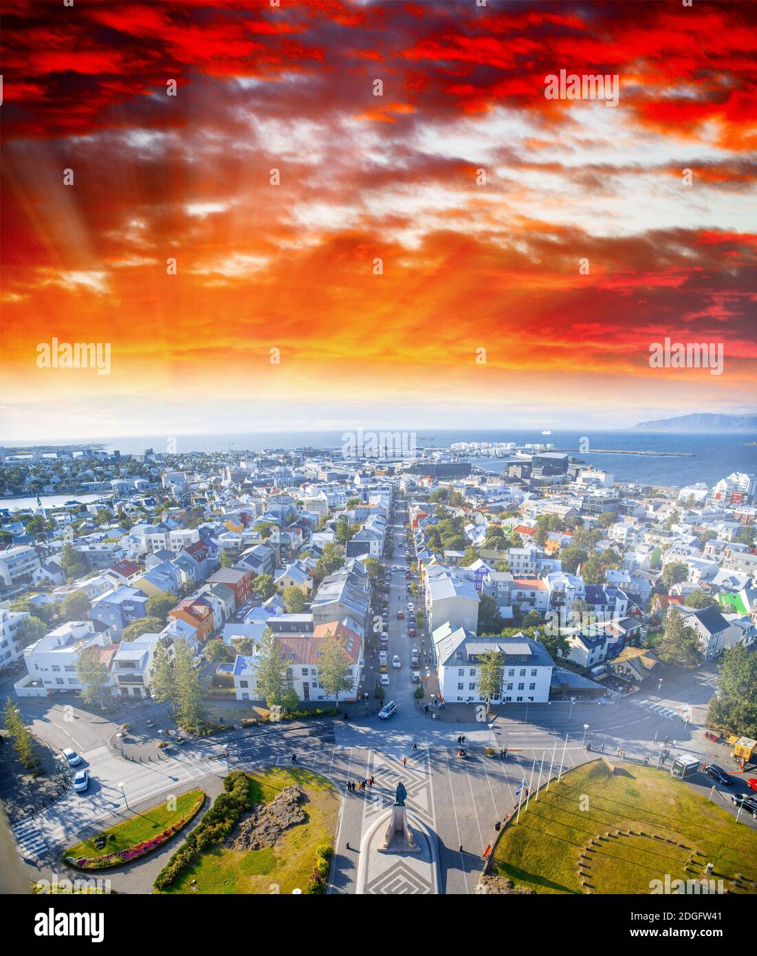 Vue Aérienne D'islande Banque d'image et photos - Alamy