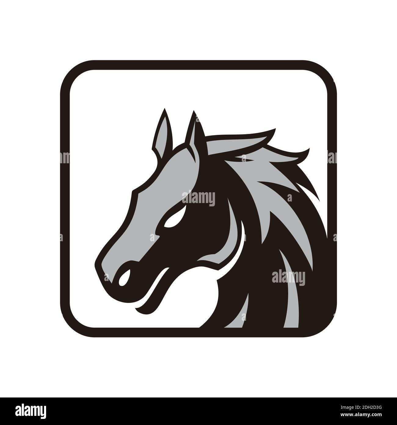 Logo cheval noir Banque de photographies et d’images à haute résolution ...