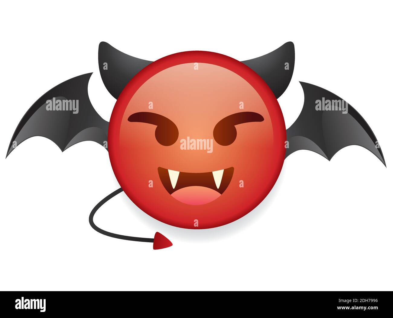 Souriant avec des cornes emoji Banque d'images vectorielles - Alamy