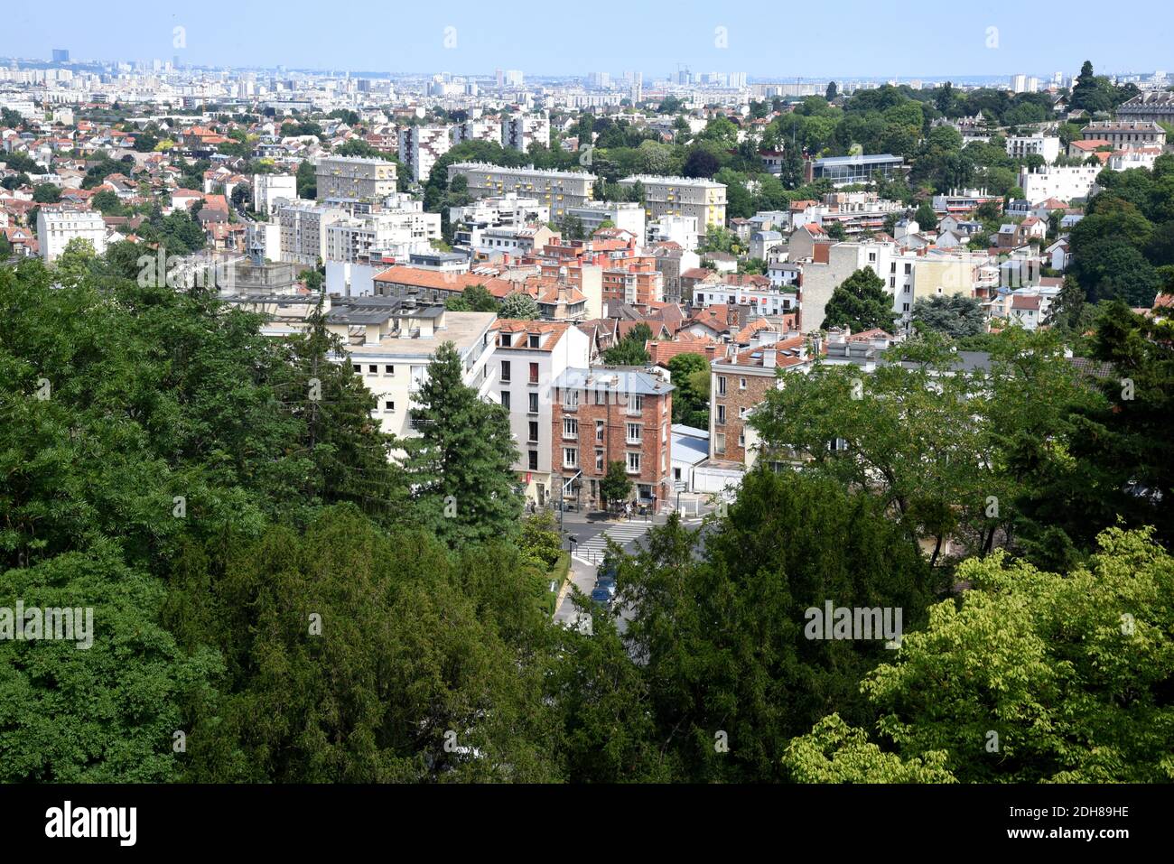 Meudon (région de Paris) : vue d'ensemble de la ville depuis la ...