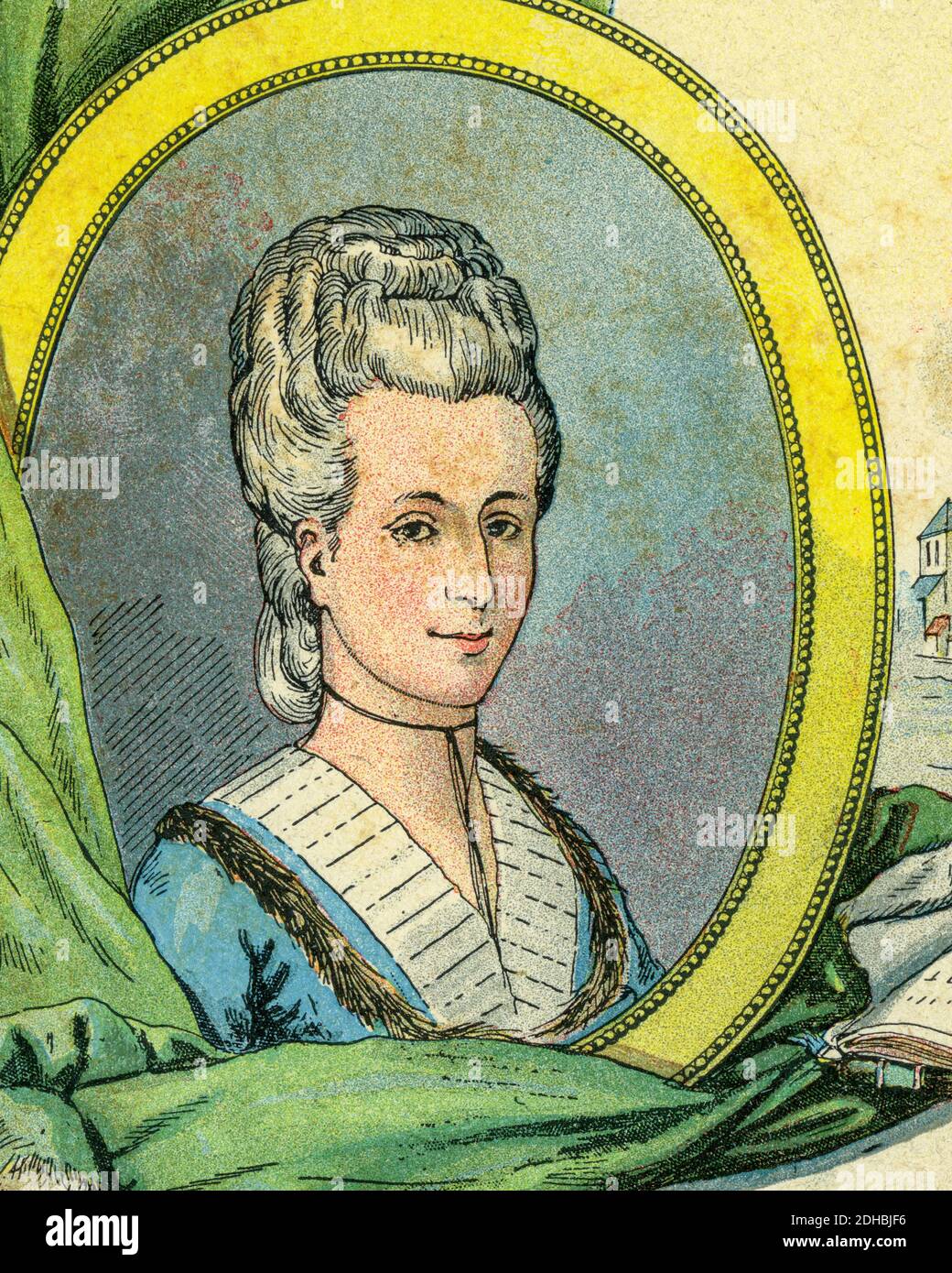 Portrait lithographique d'Anne-Louise-Germaine Necker, baronne de Staël ...