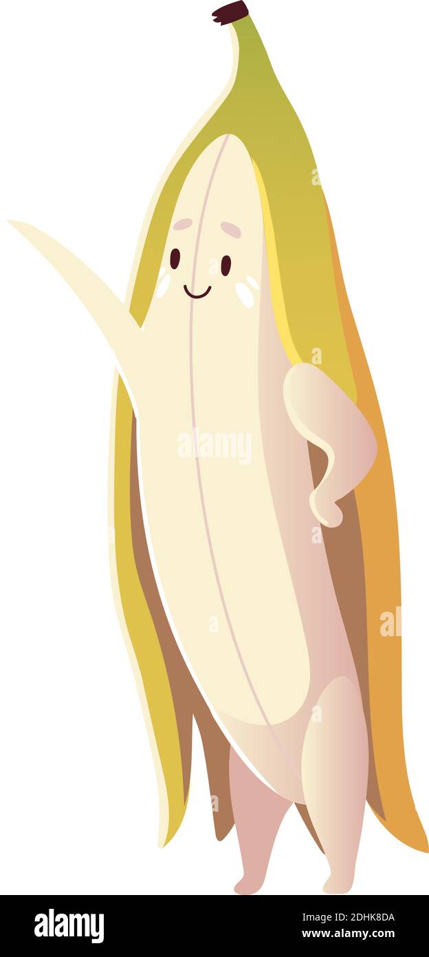 fruits kawaii drôle de visage bonheur mignon dessin animé illustration ...