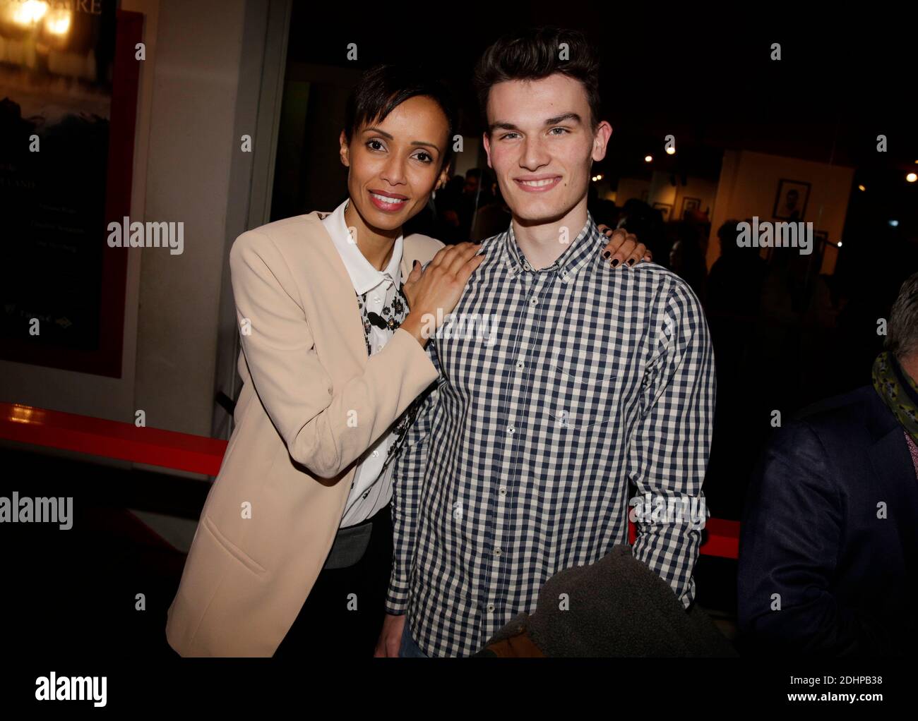 Sonia Rolland et Quentin Scavardo lors de la première du court-metacre ...