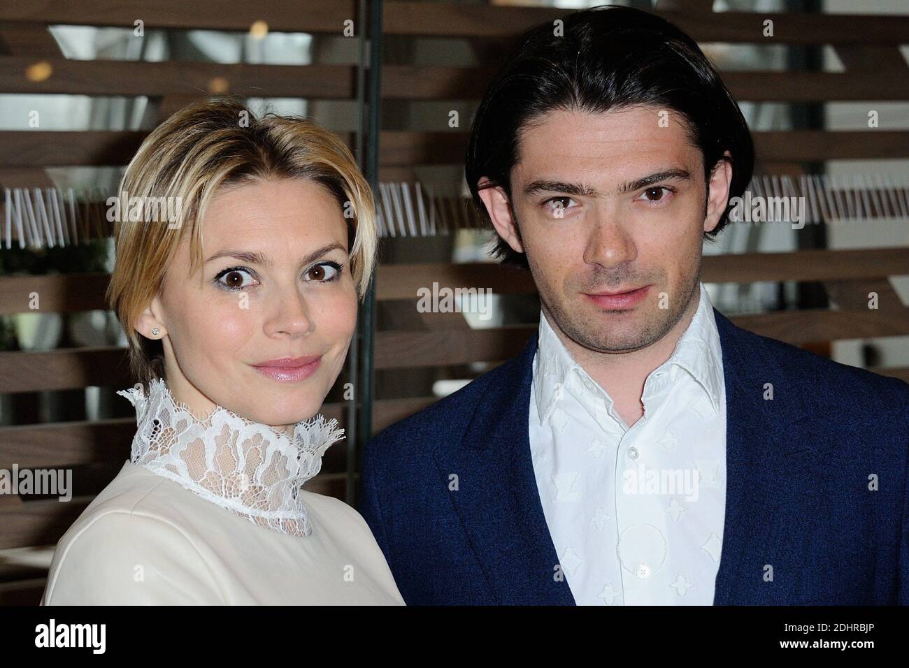 Gautier Capucon et son épouse Delphine Capucon assistant au photocall ...