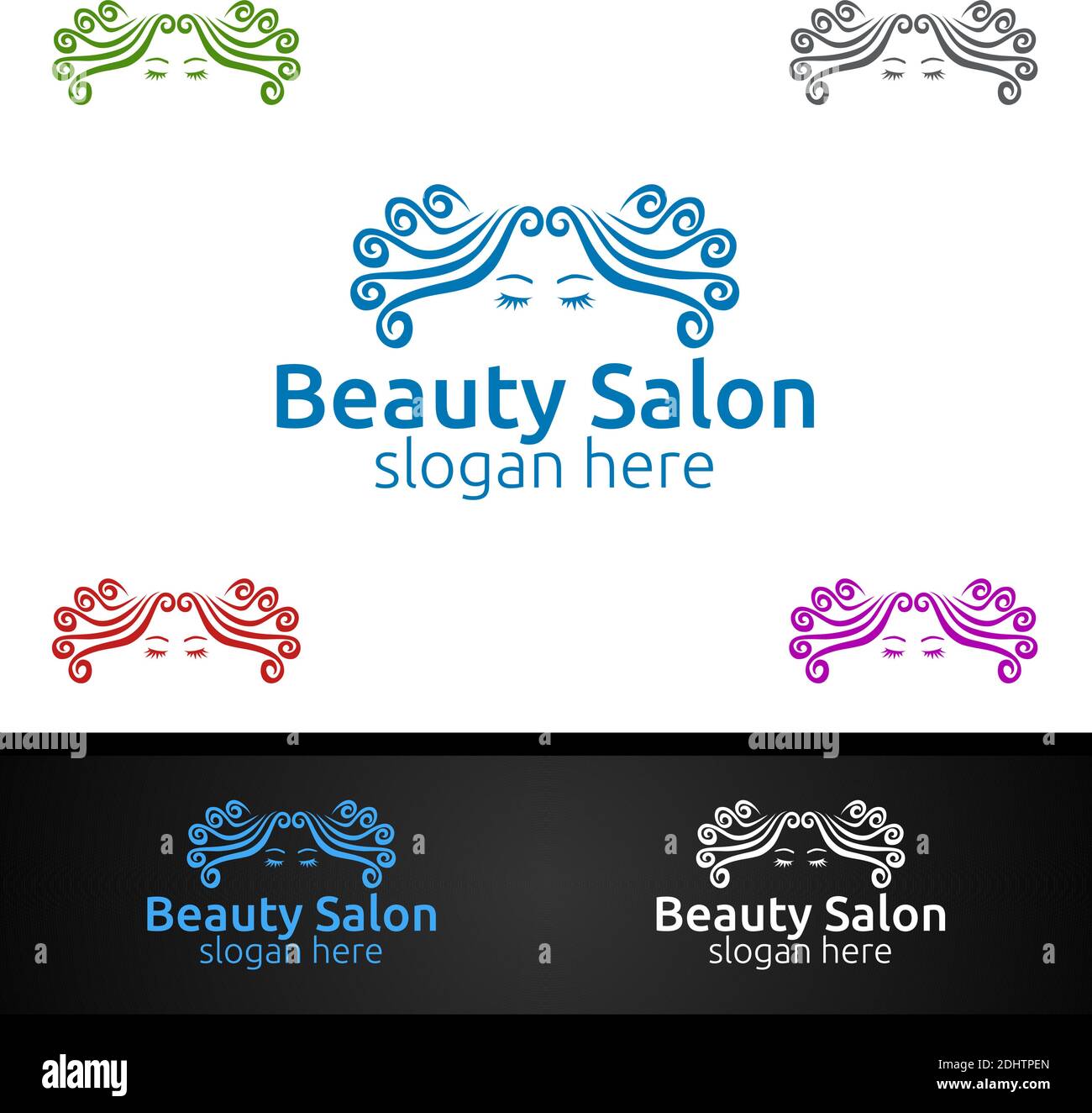 Logo de mode salon pour le styliste de Beauté, cosmétiques ou Boutique ...