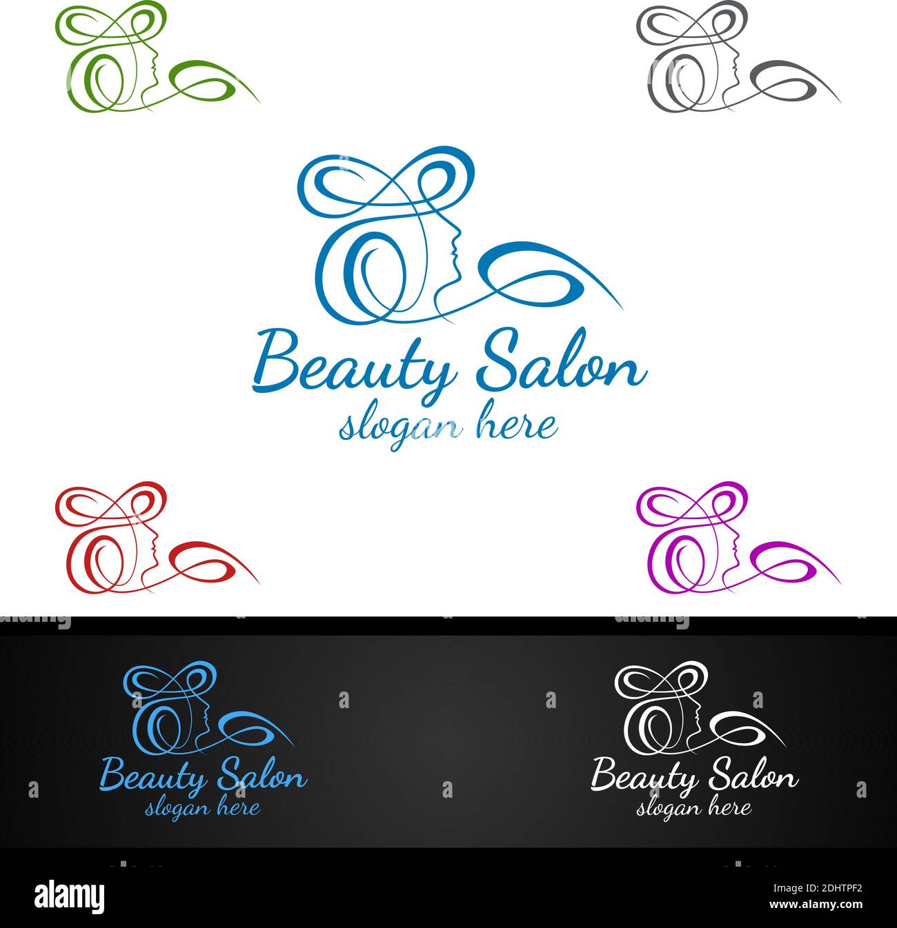 Logo de mode salon pour le styliste de Beauté, cosmétiques ou Boutique ...