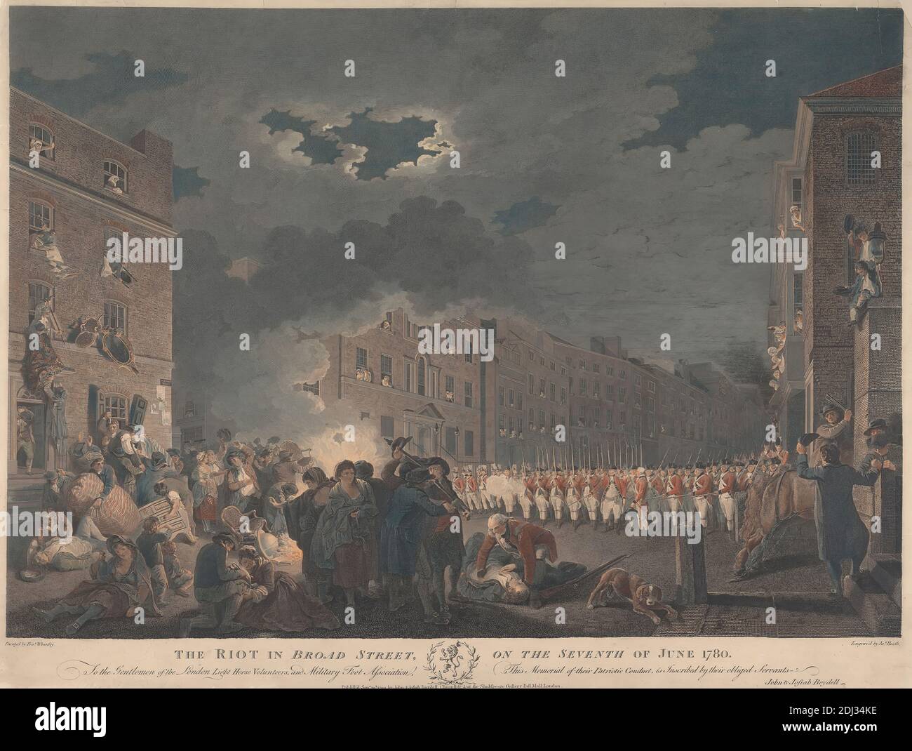 Le Riot dans Broad Street le 7 juin 1780, James Heath, 1757–1834 ...