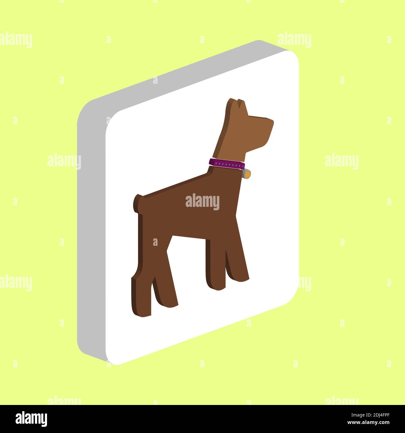 Icône de vecteur simple chien. Modèle de conception de symbole d ...