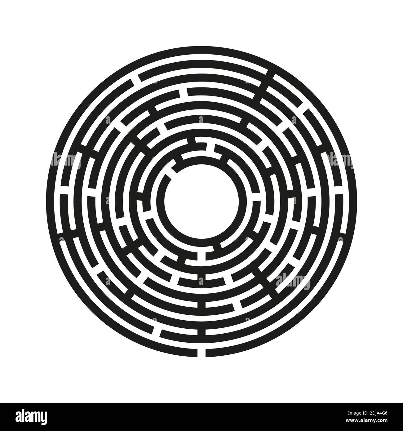 Labyrinthe rond abstrait. Un jeu éducatif pour les enfants et les ...