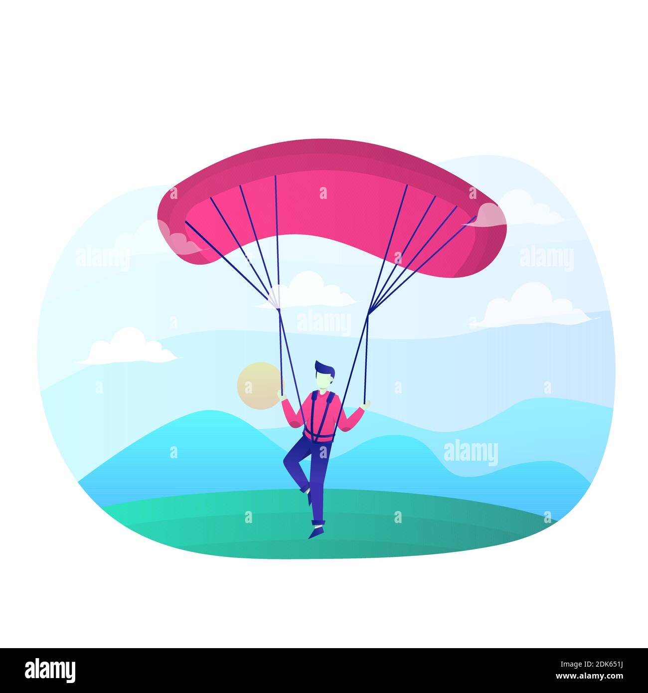 Homme parapente Banque d'images détourées - Alamy