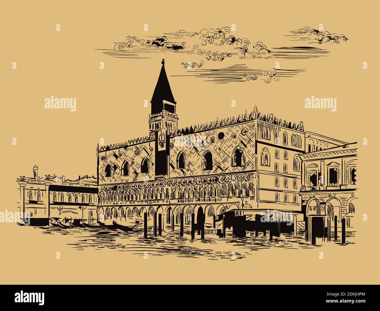 Palais des doges de venise Banque d'images vectorielles - Alamy