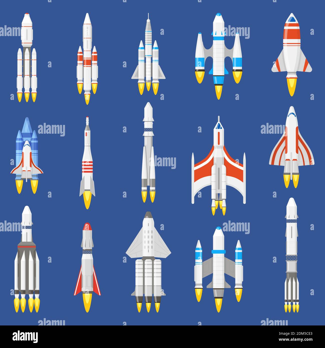 Fusées spatiales. Navires spatiaux, véhicules de navette et fusées ...