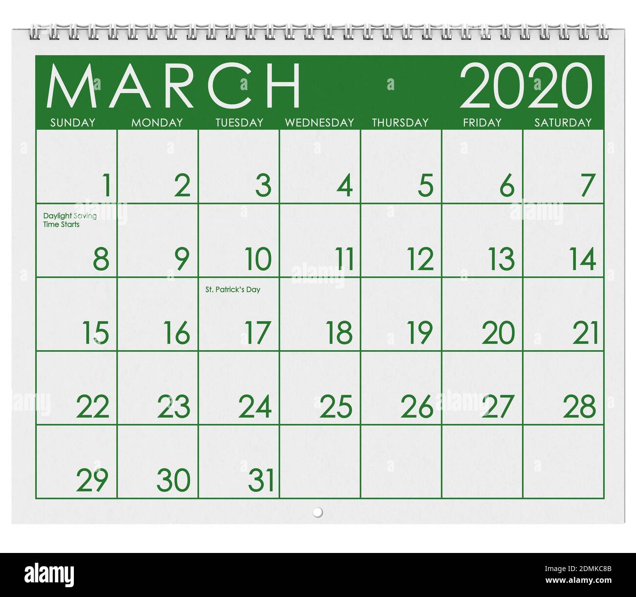 Calendrier 2020 mars Banque de photographies et d’images à haute ...