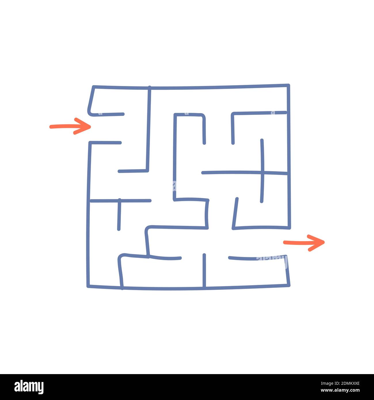 Square maze. Game for kids. Puzzle for children. Easy level of ...