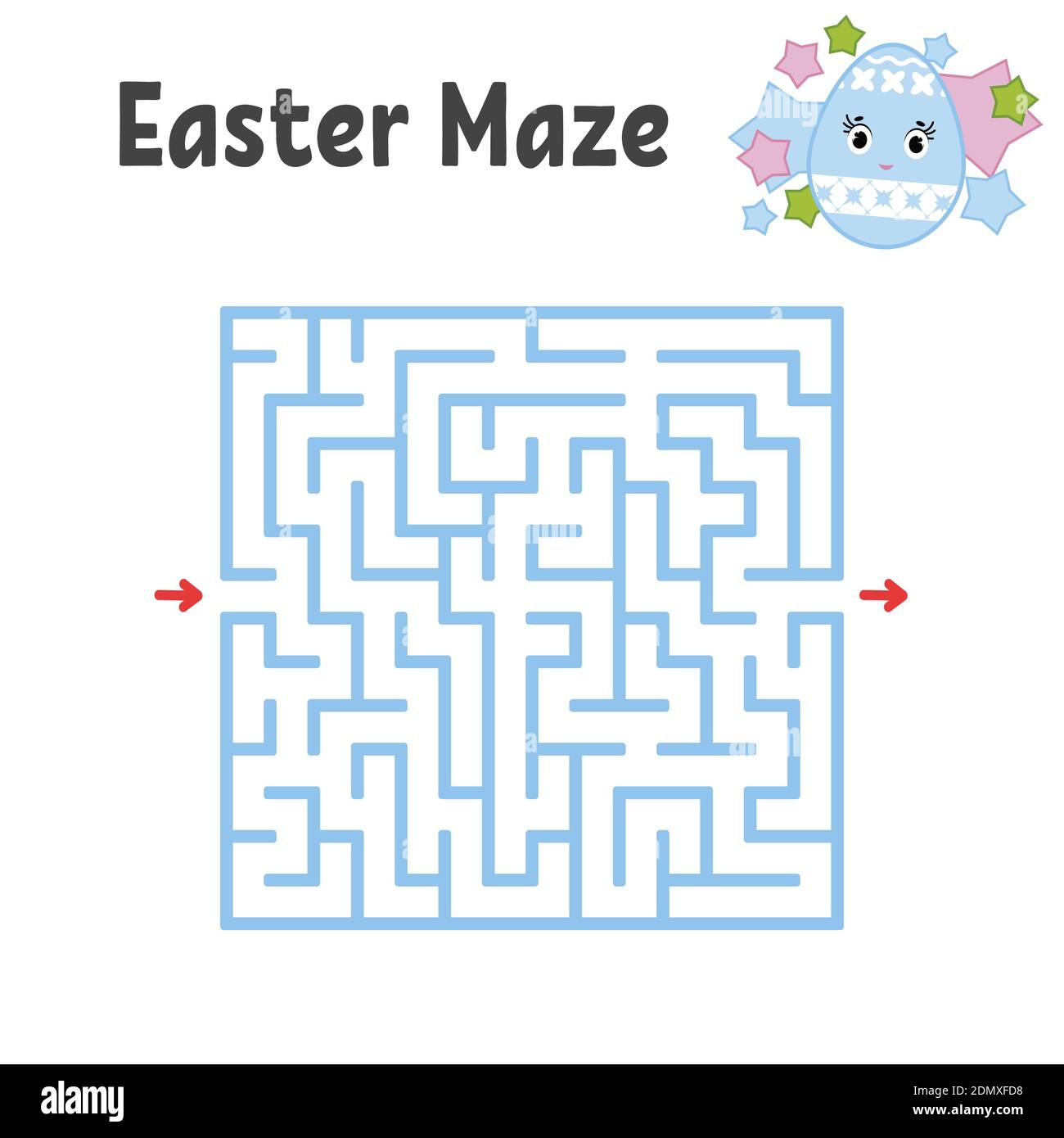 Labyrinthe carré de couleur. Feuilles de travail pour enfants. Page ...