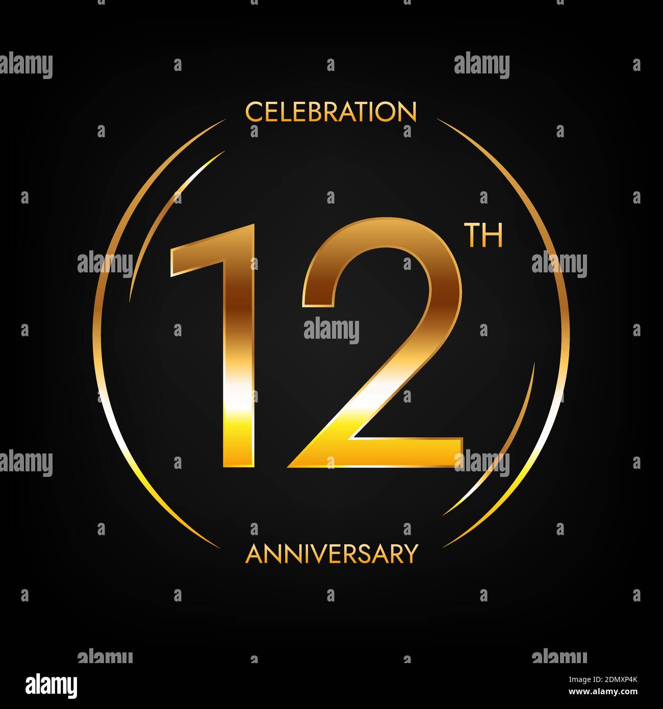 Anniversaire 12 ans Banque d'images vectorielles - Alamy