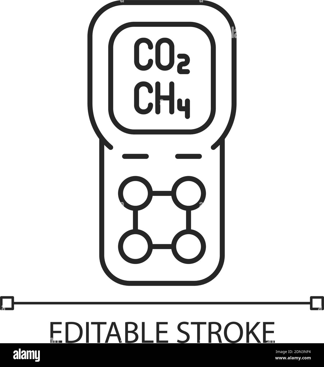 Gas detecteur icon Banque d'images noir et blanc - Alamy