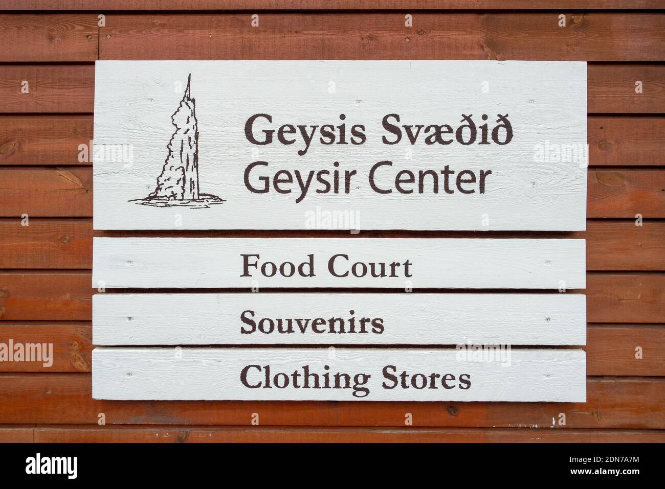 Geyser hot springs restaurant magasin signe Banque de photographies et ...