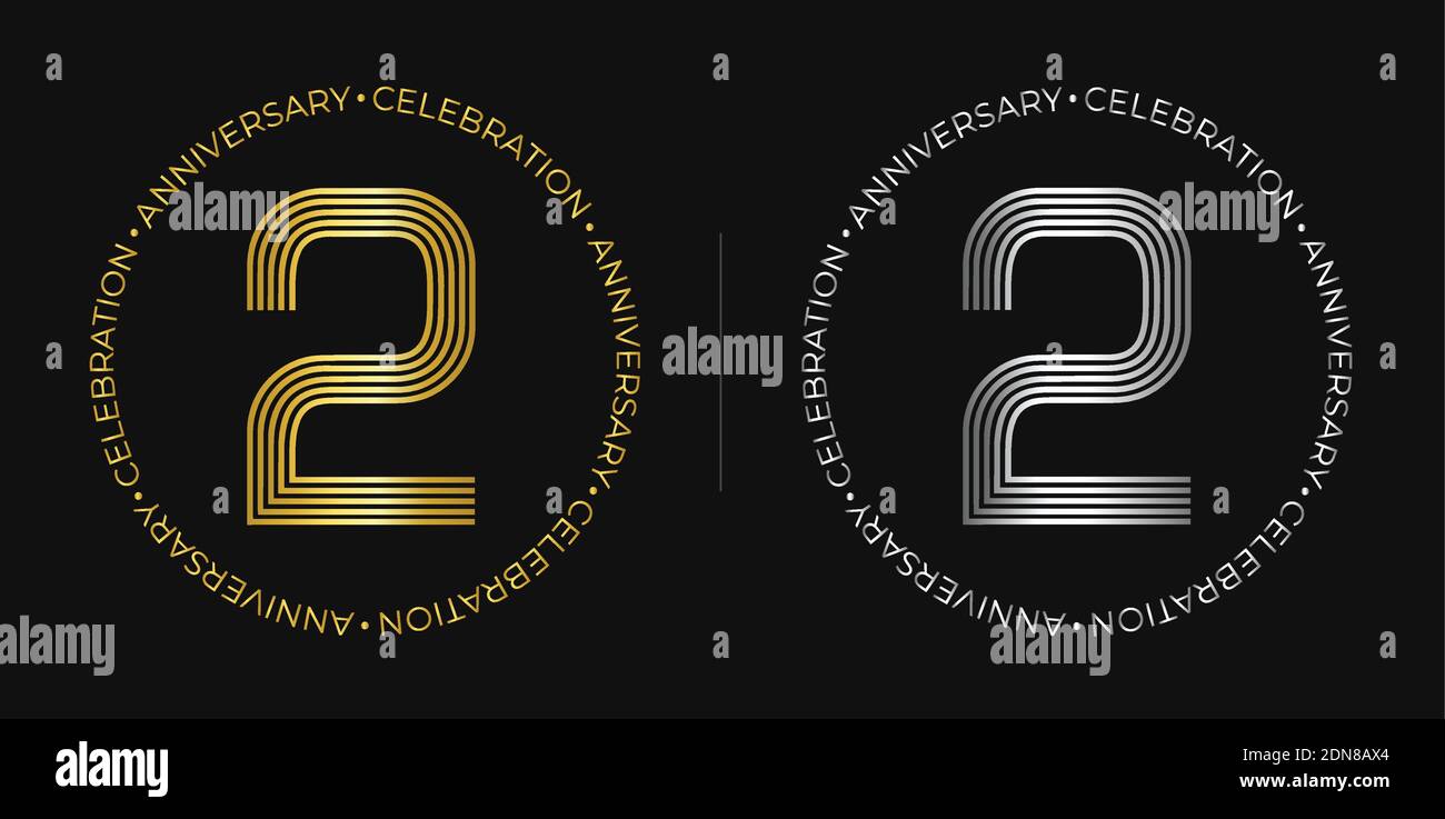 2ème anniversaire.bannière anniversaire de deux ans dans les couleurs ...