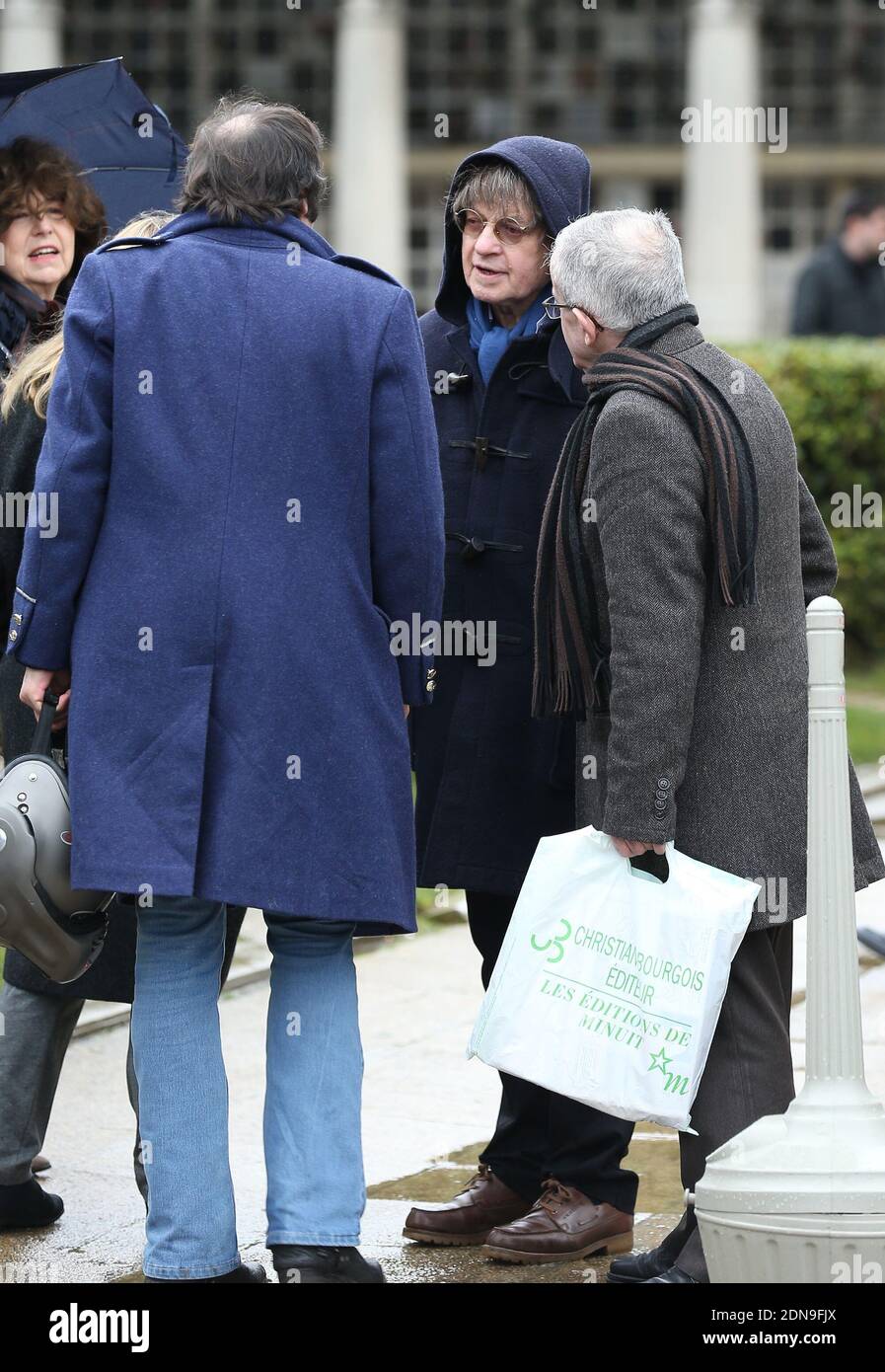 Cabu attending the funeral ceremony for French writer and cartoonist ...