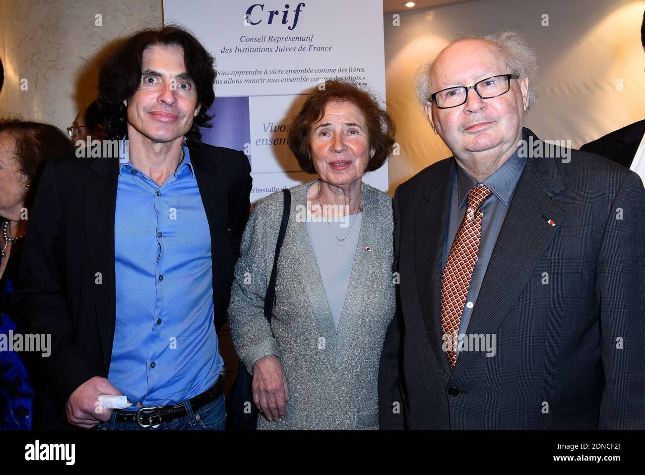 (G-D) Arno Klarsfeld, Beate Klarsfeld et Serge Klarsfeld lors du 30e ...